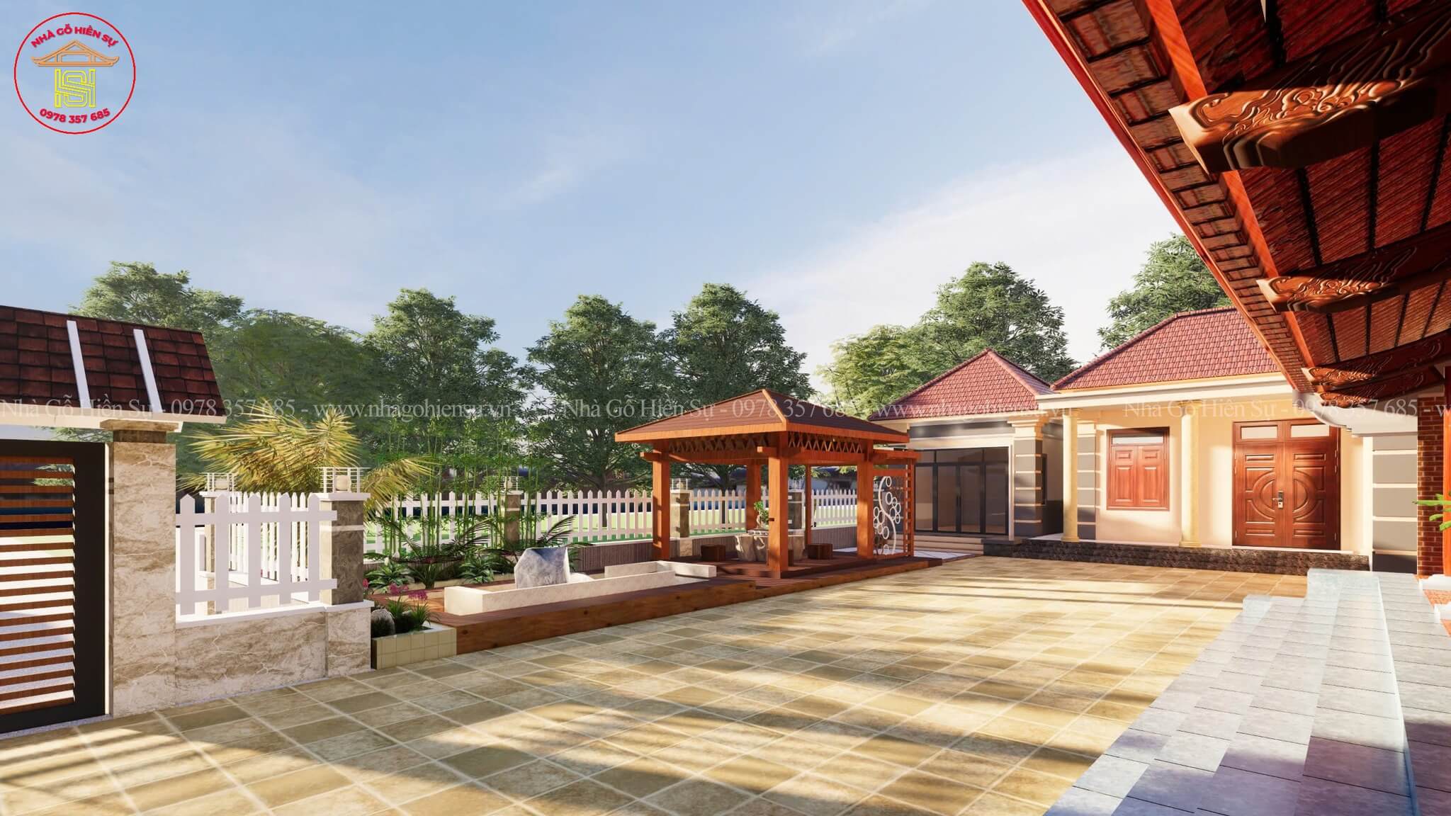 Nhà chòi gỗ tứ giác: Chi tiết kích thước và giá tham khảo